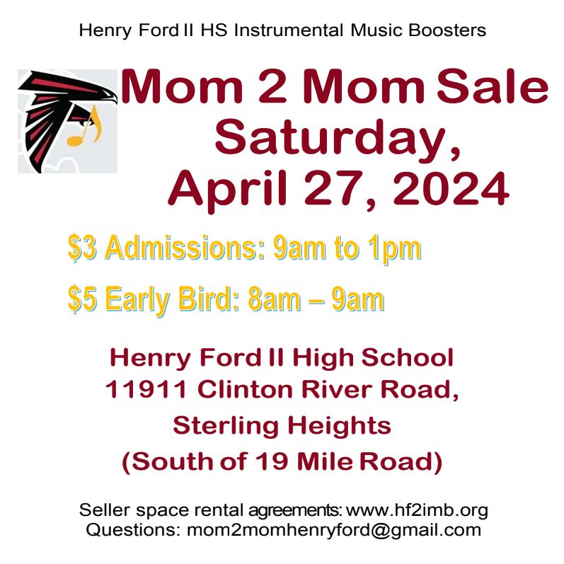 Mom2Mom Sale 2024! « Henry Ford II Instrumental Music Boosters